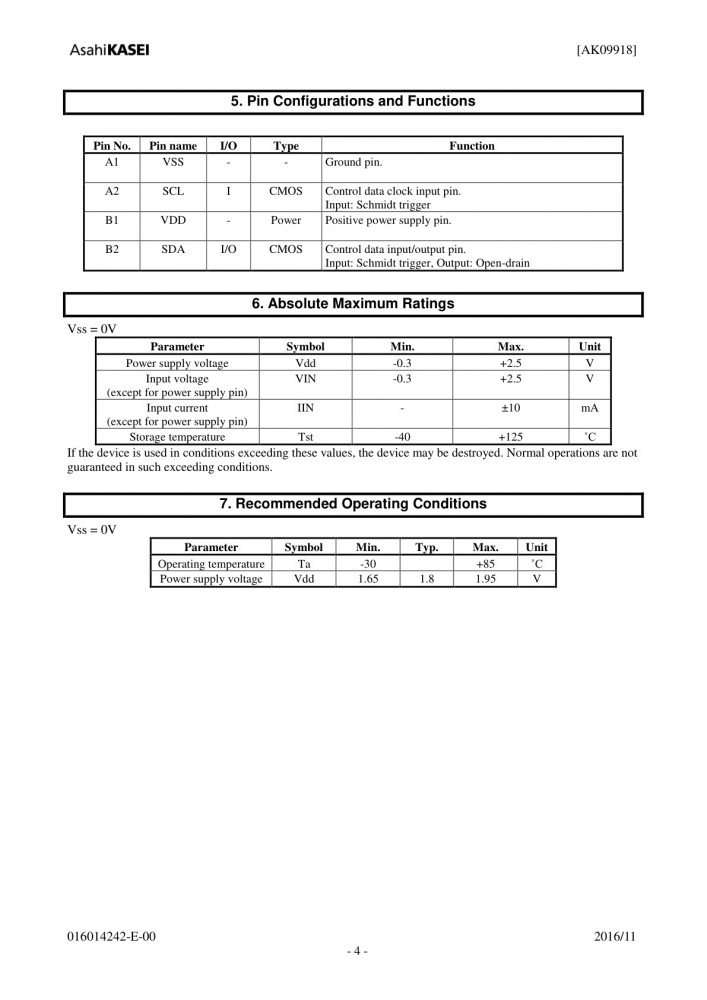 AK09918C-L datasheet page 4