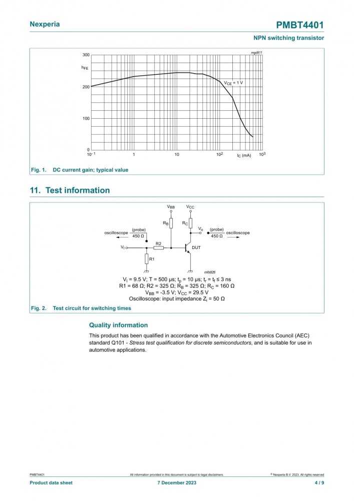PMBT4401 datasheet page 4