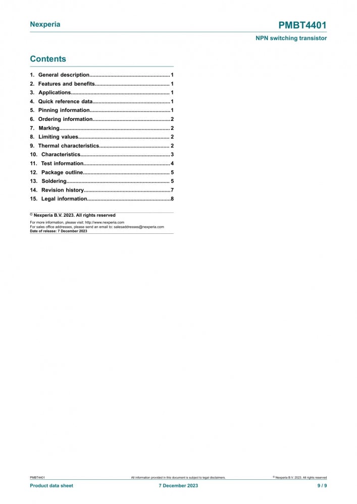 PMBT4401 datasheet page 9
