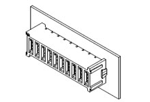 EXTreme Ten60Power Vertical Receptacle with Side Guides, 5 DC Power Circuits, Press Fit Tail