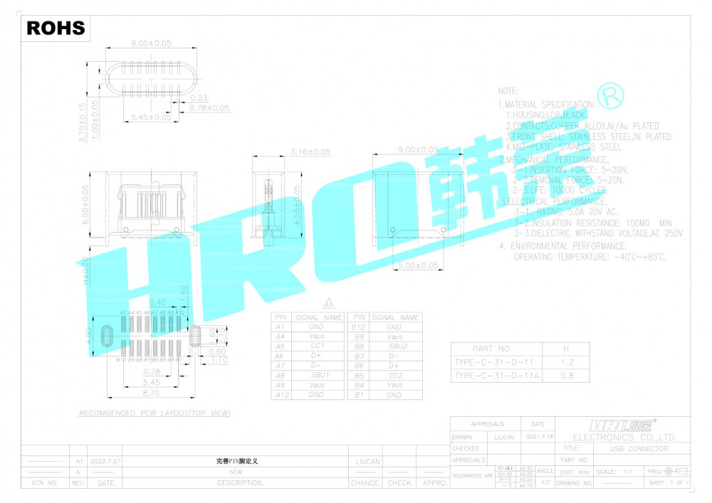 TYPE-C-31-D-11 technical drawing