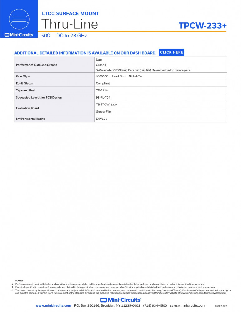 TPCW-233+ datasheet page 5