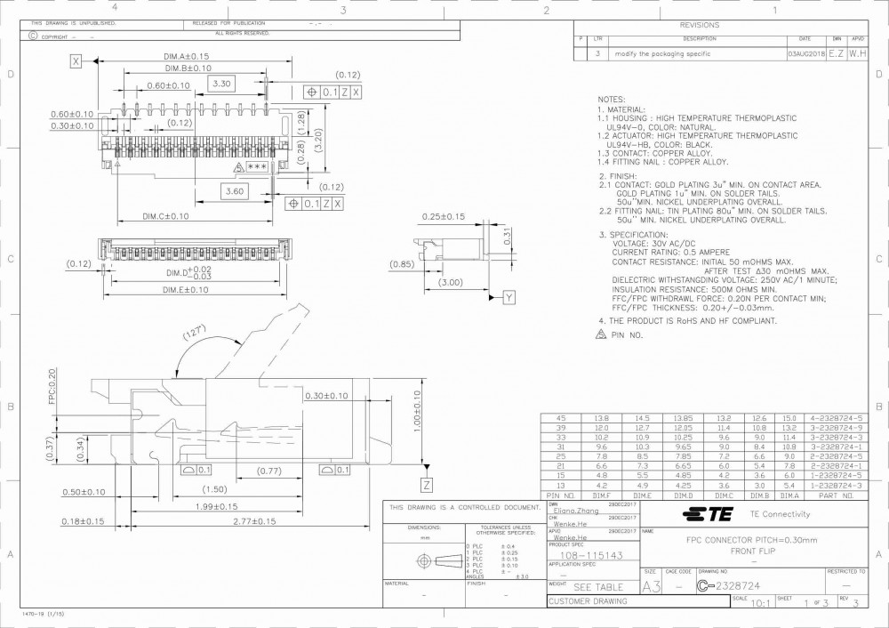 TE Connectivity 3-2328724-9 drawing page 1