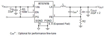 RT5753 - 3A, 1.2MHz, 6V Synchronous Step-Down Converter In WDFN-8L 2x2
