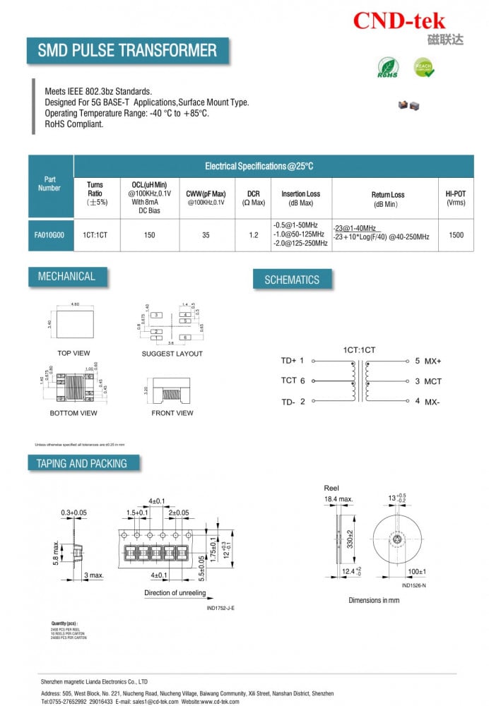 FA010G00 technical document page