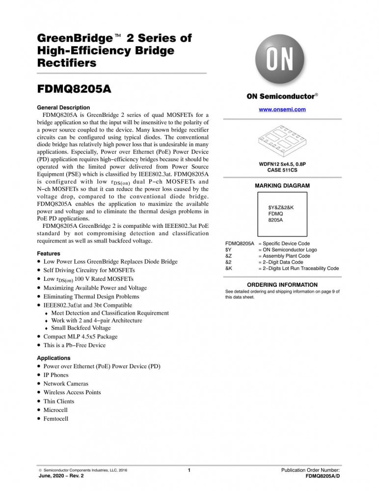 FDMQ8205A datasheet page 1