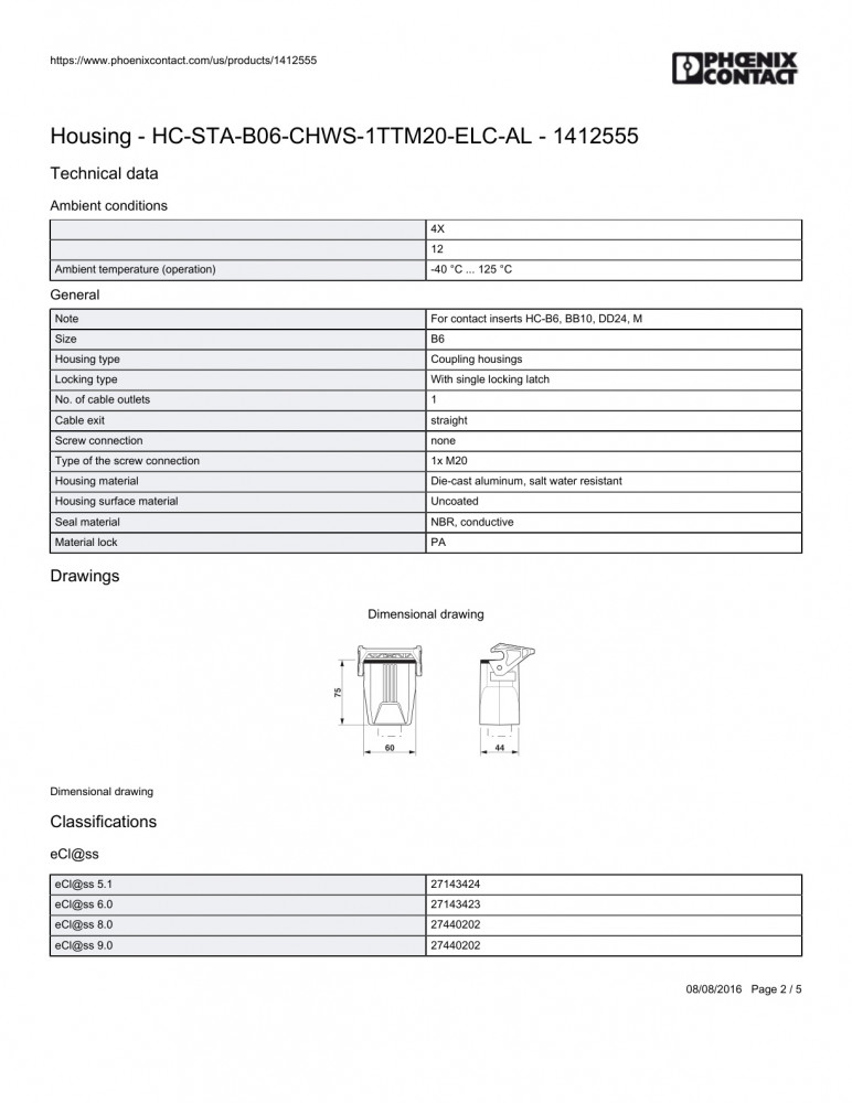 Phoenix Contact 1412555 product documentation page 2