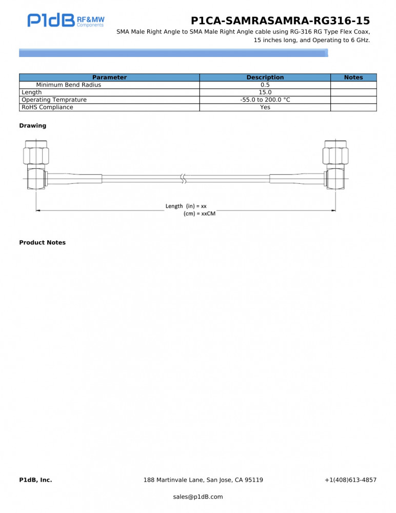 P1CA-SAMRASAMRA-RG316-15 product document image 2
