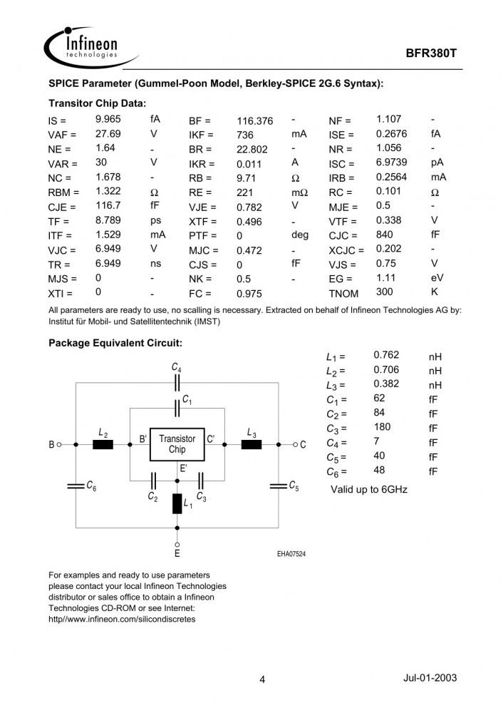 BFR380T datasheet page 4