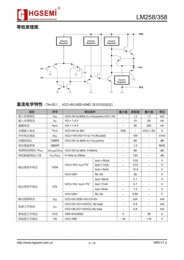 LM258M/TR datasheet page 3
