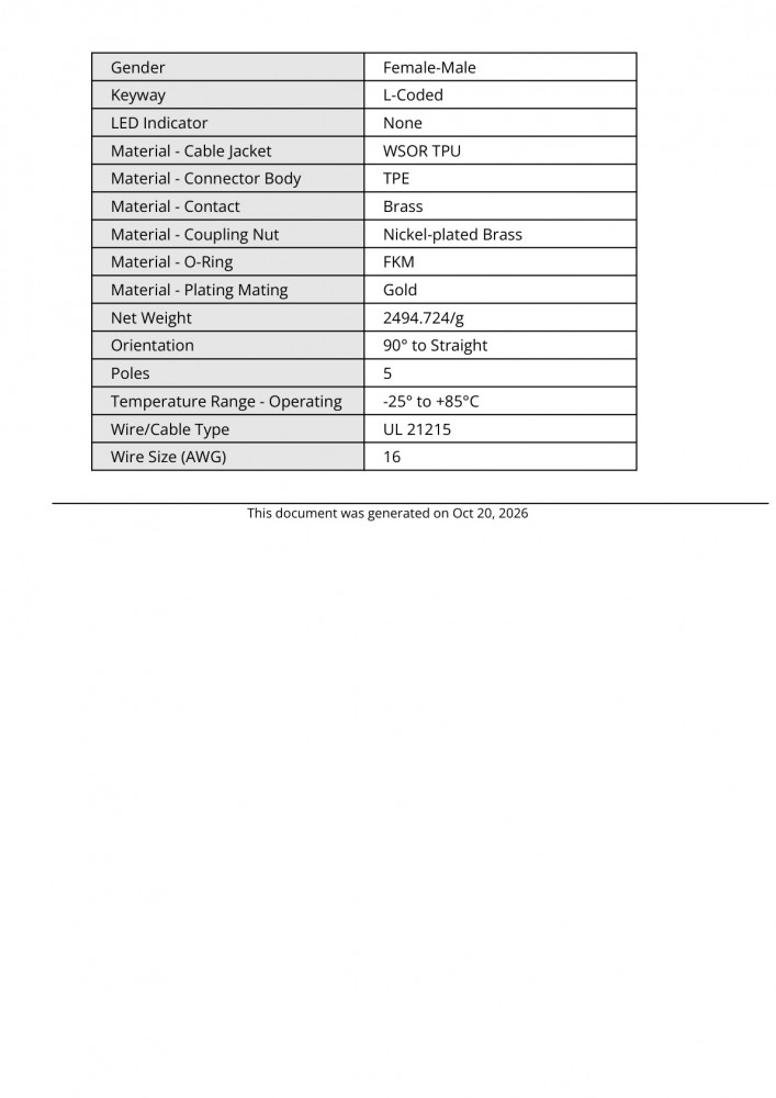 MOLEX 120501 cable assembly drawing, page 3