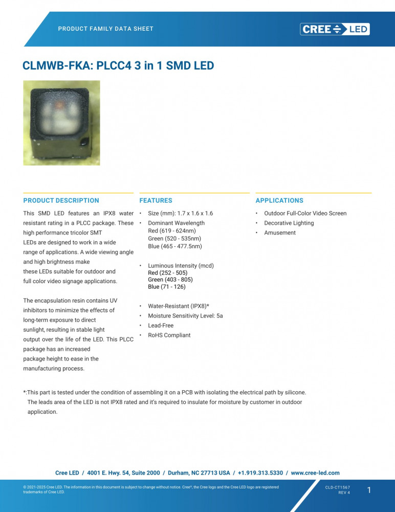 CLMWB-FKA datasheet page 1