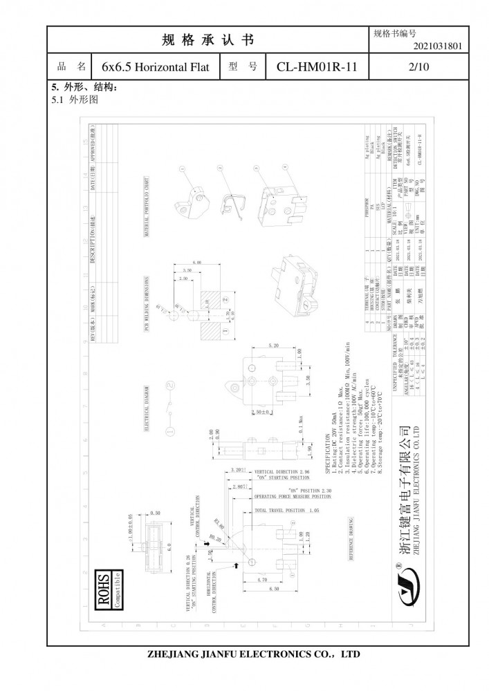 CL-HM01R-11-R specification page 3