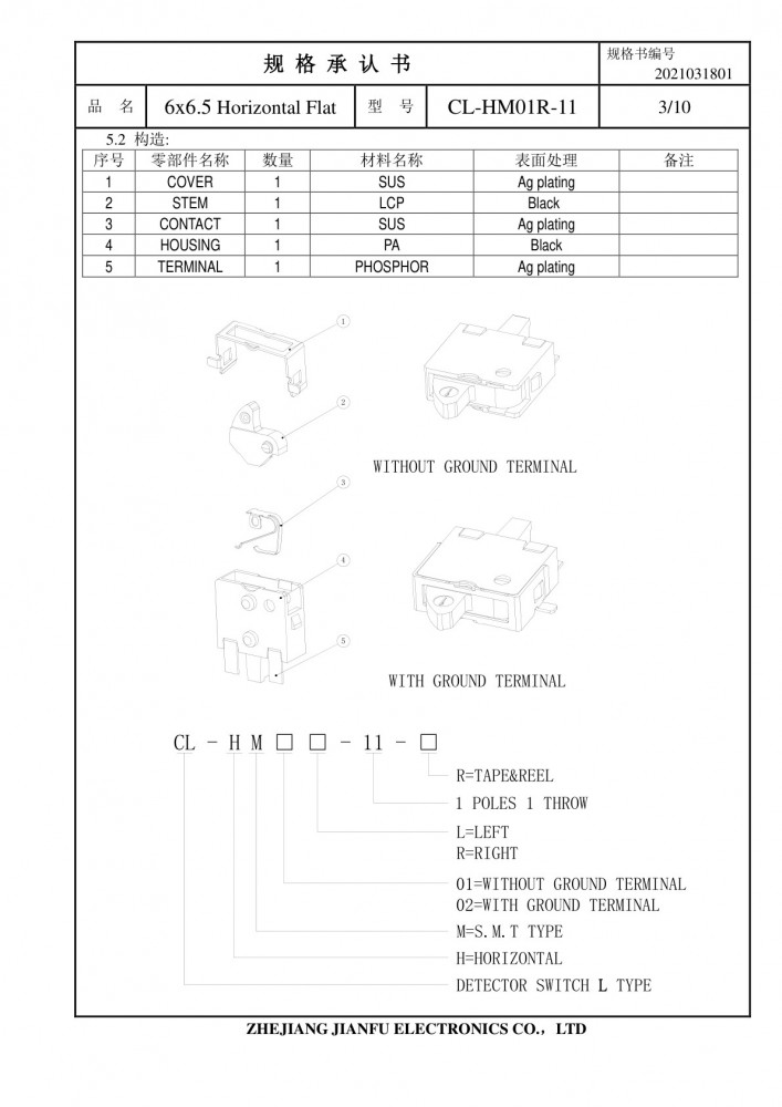 CL-HM01R-11-R specification page 4