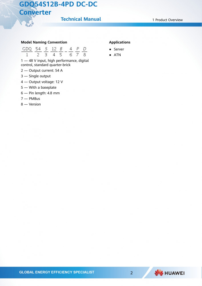 GDQ54S12B-4PD technical manual page 7