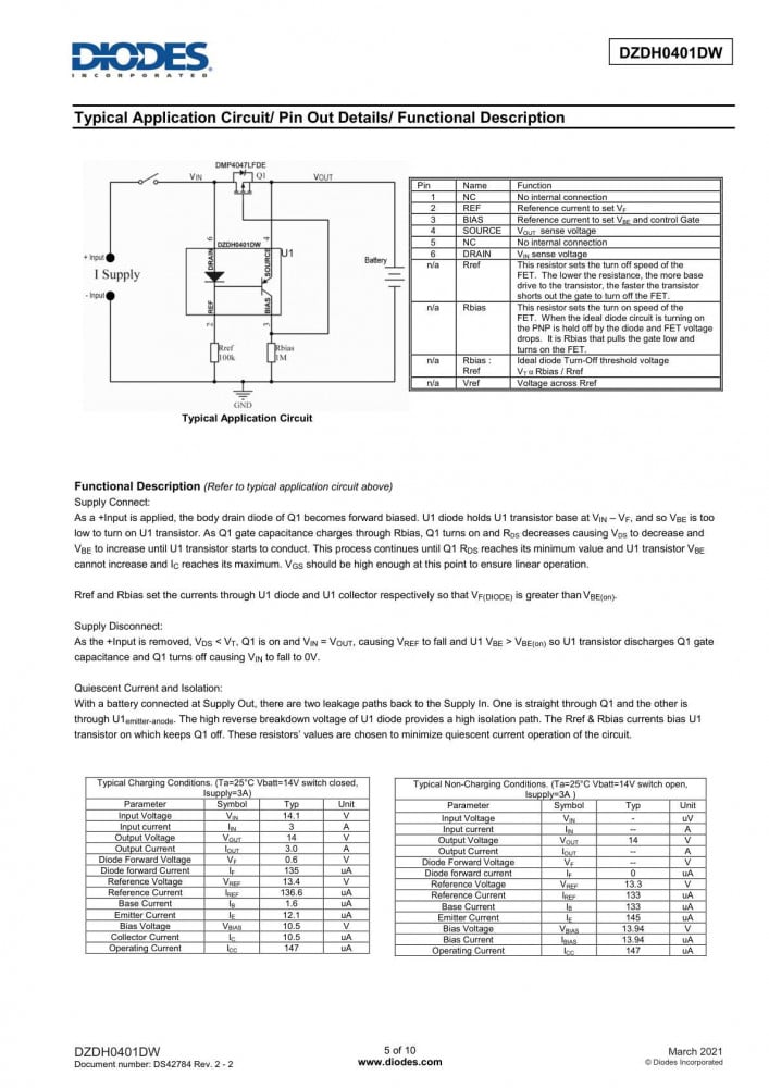 DZDH0401DW-7 datasheet page 5