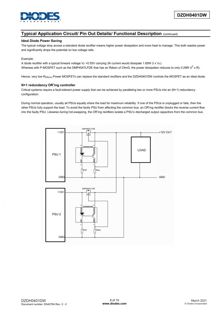 DZDH0401DW-7 datasheet page 8