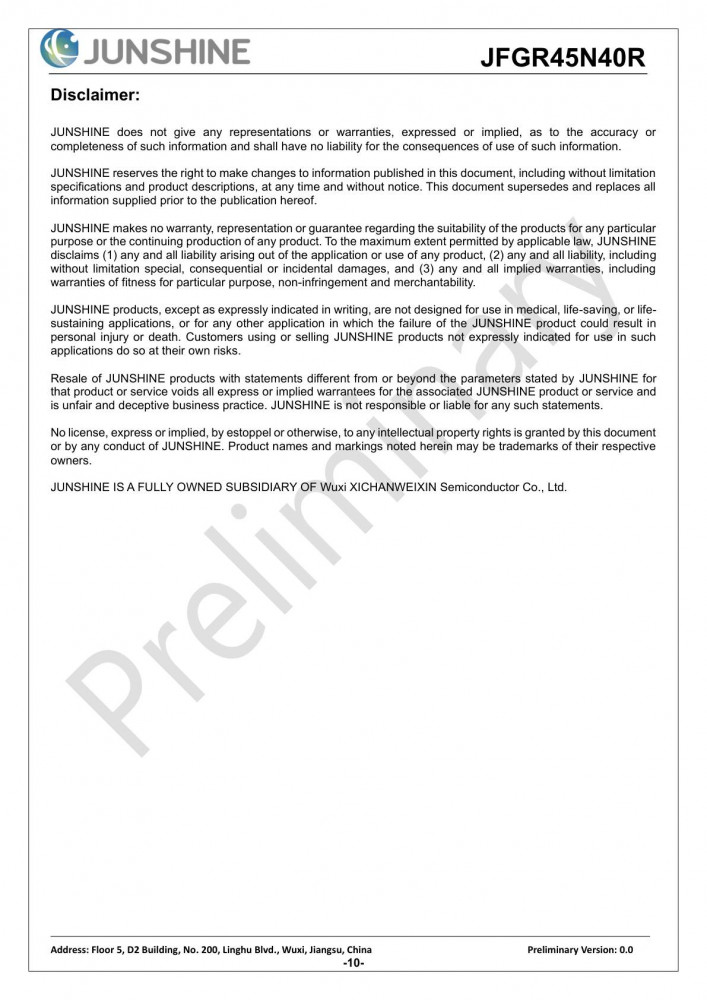 JFGR45N40R datasheet page 10