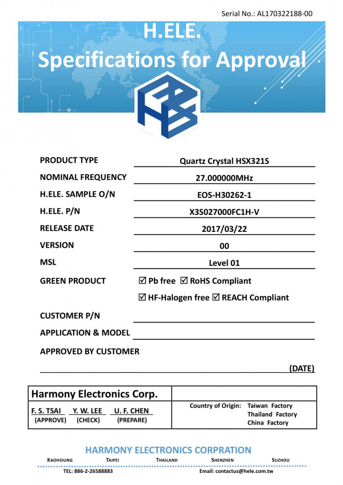X3S027000FC1H-V specification page 1