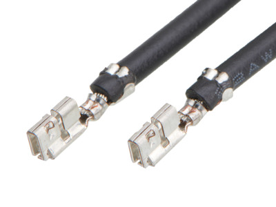 Pre-Crimped Lead Micro-One Female-to-Micro-One Female, Matte Tin Plating, 75.00mm Length, 22 AWG, Black for sale