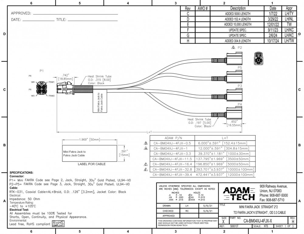 CA-BM04XJ-4FJX-X technical drawing, page 1