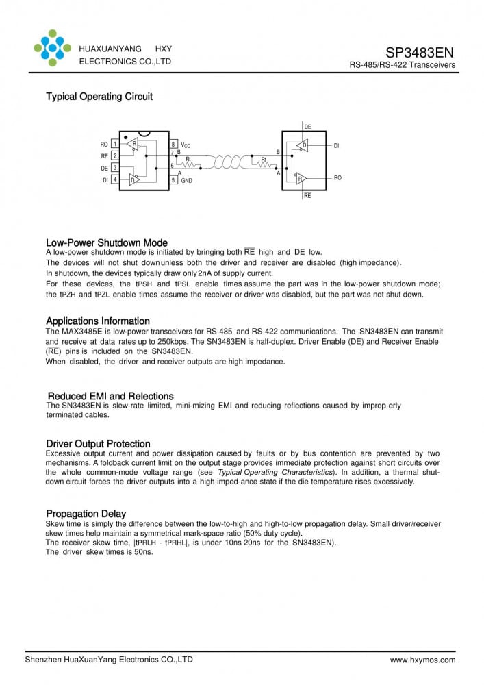 SP3483EN-HXY datasheet page 6