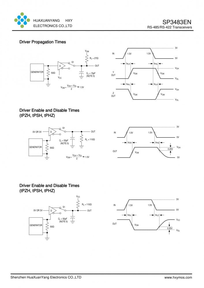 SP3483EN-HXY datasheet page 8