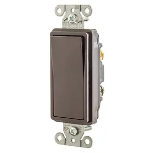 Industrial Grade Fashion Series, Rocker Switches, General Purpose AC, Three Way, 20A 120/277V AC, Back and Side Wired, Brown