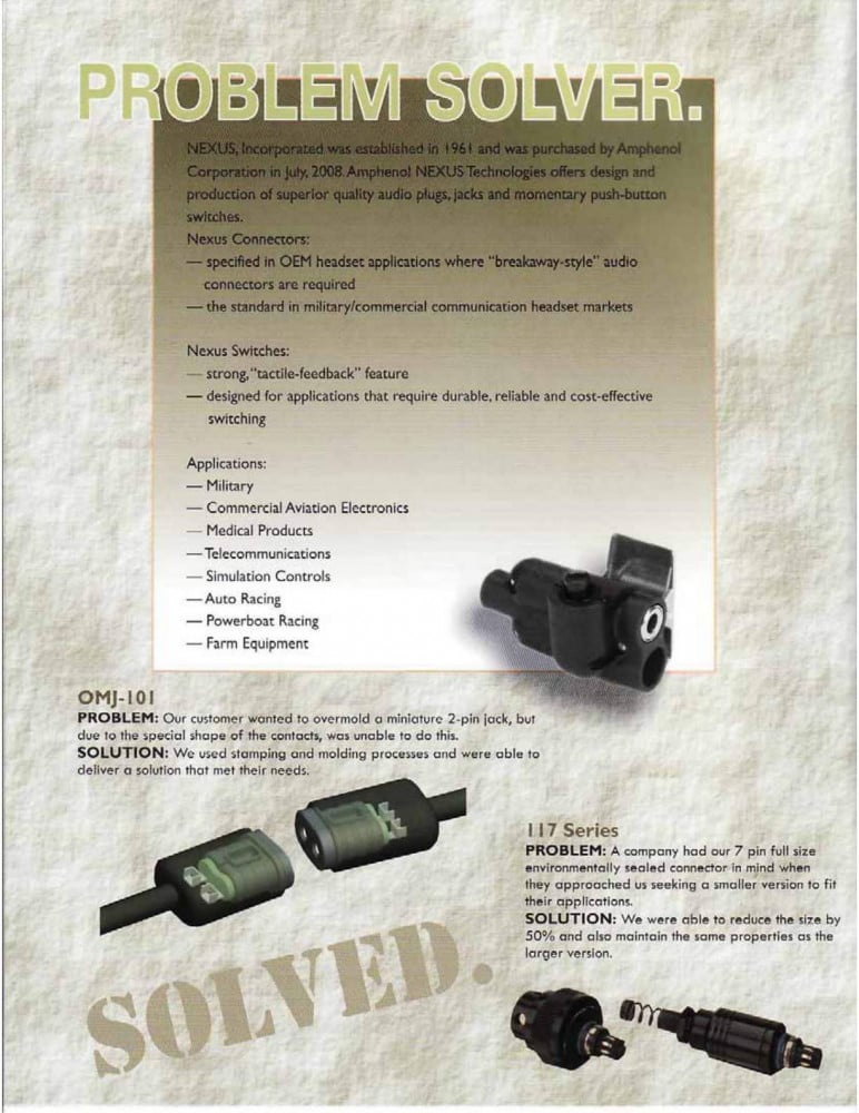 Amphenol NEXUS document page 2