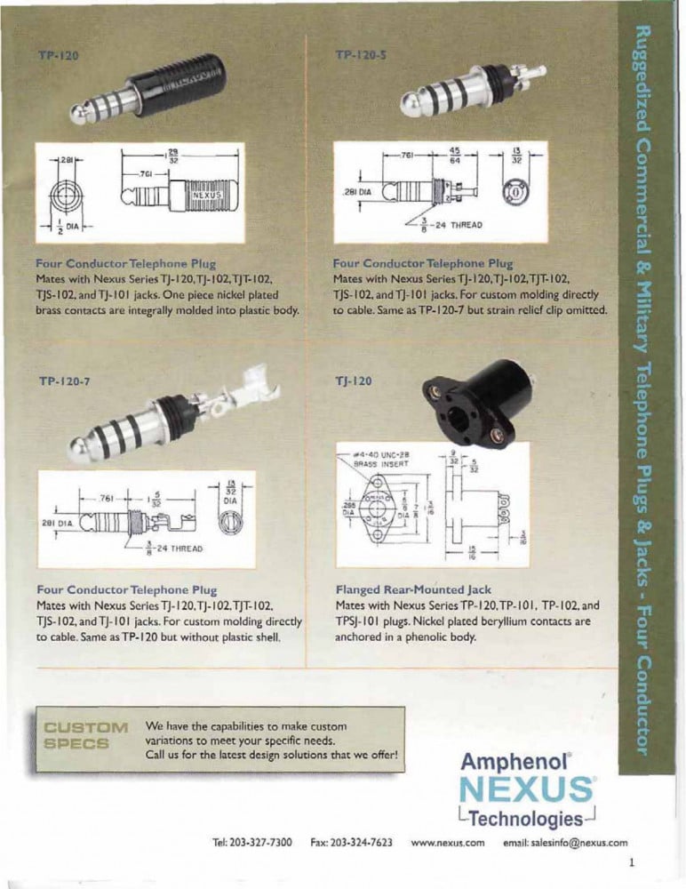 Amphenol NEXUS document page 3