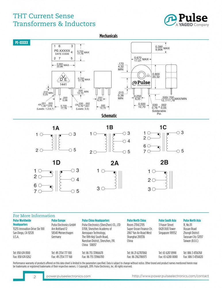 PE-51688NL family technical document page 2