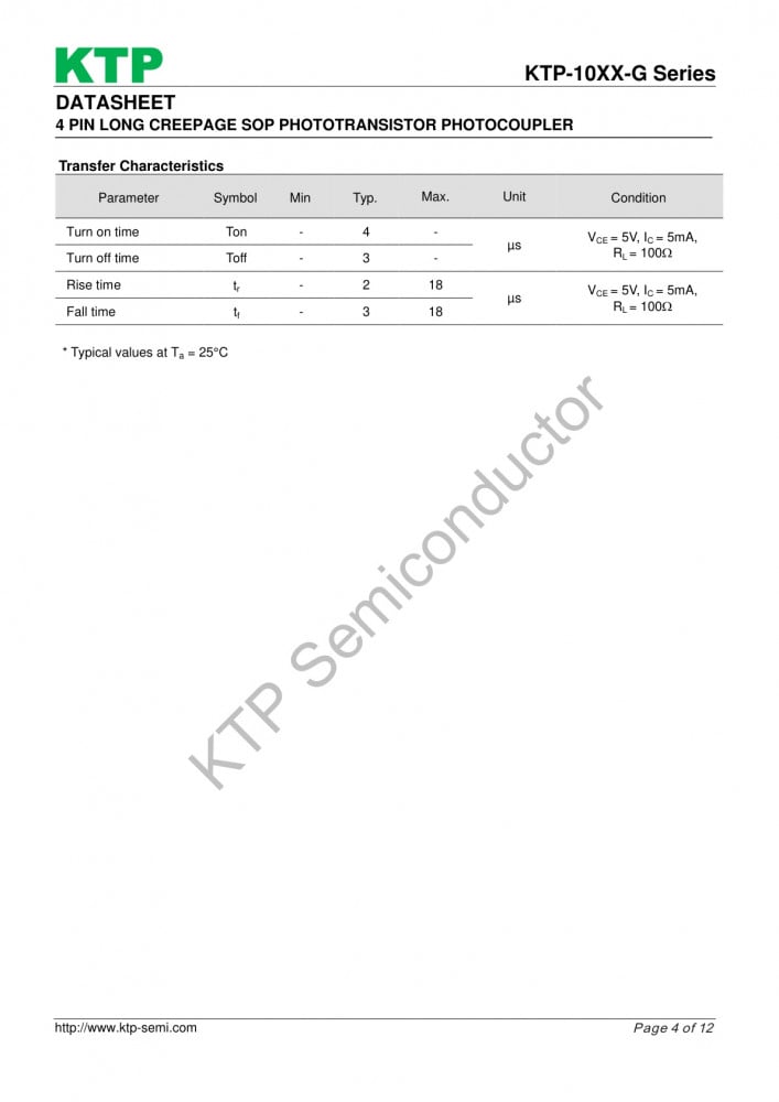 KTP-1019 datasheet page 4