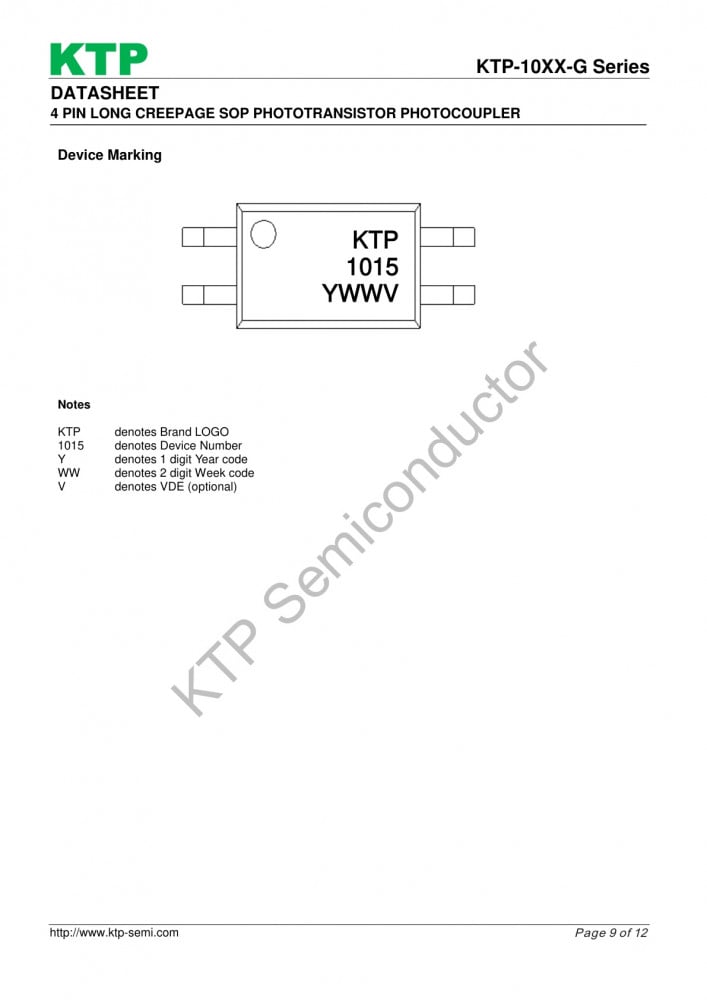 KTP-1019 datasheet page 9