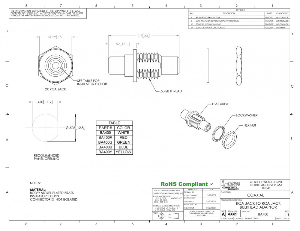 BA400R L-com technical document preview