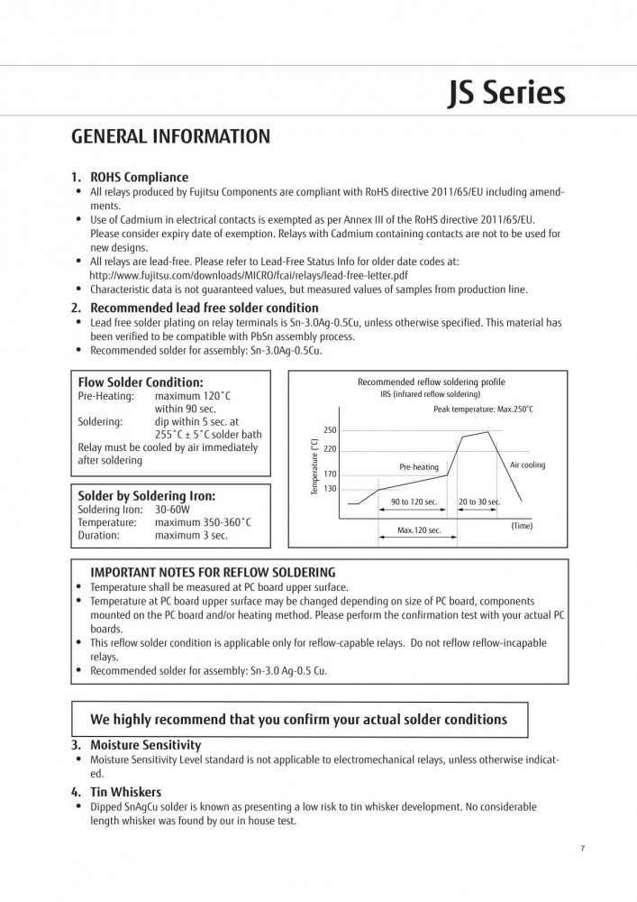 JS Series datasheet page 7