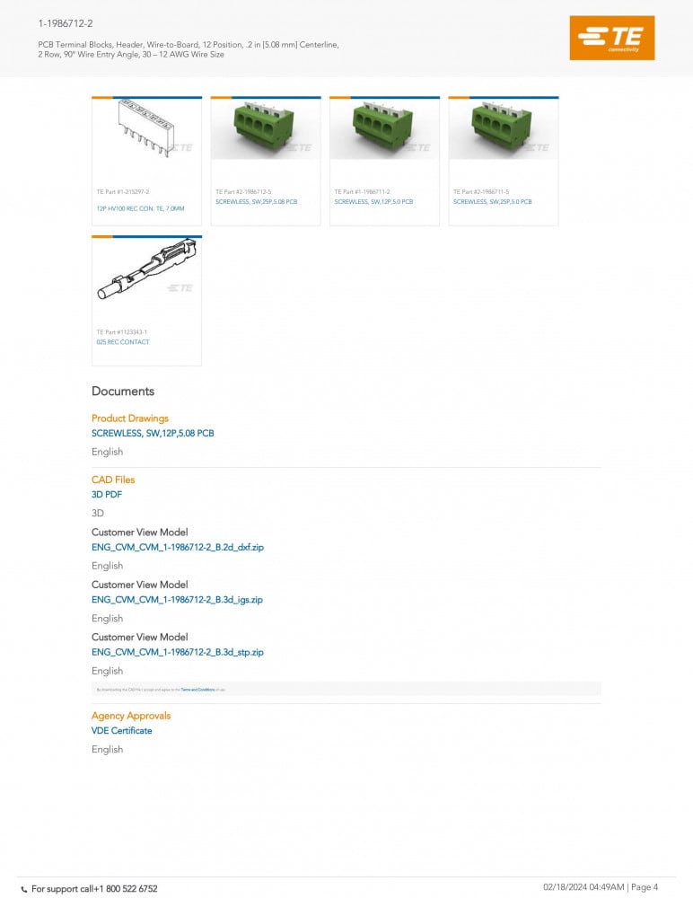 TE Connectivity 1-1986712-2 product drawing page 4