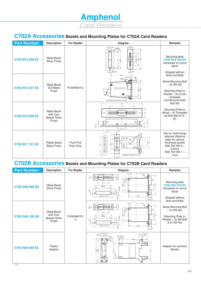 Amphenol C702 series datasheet page 5