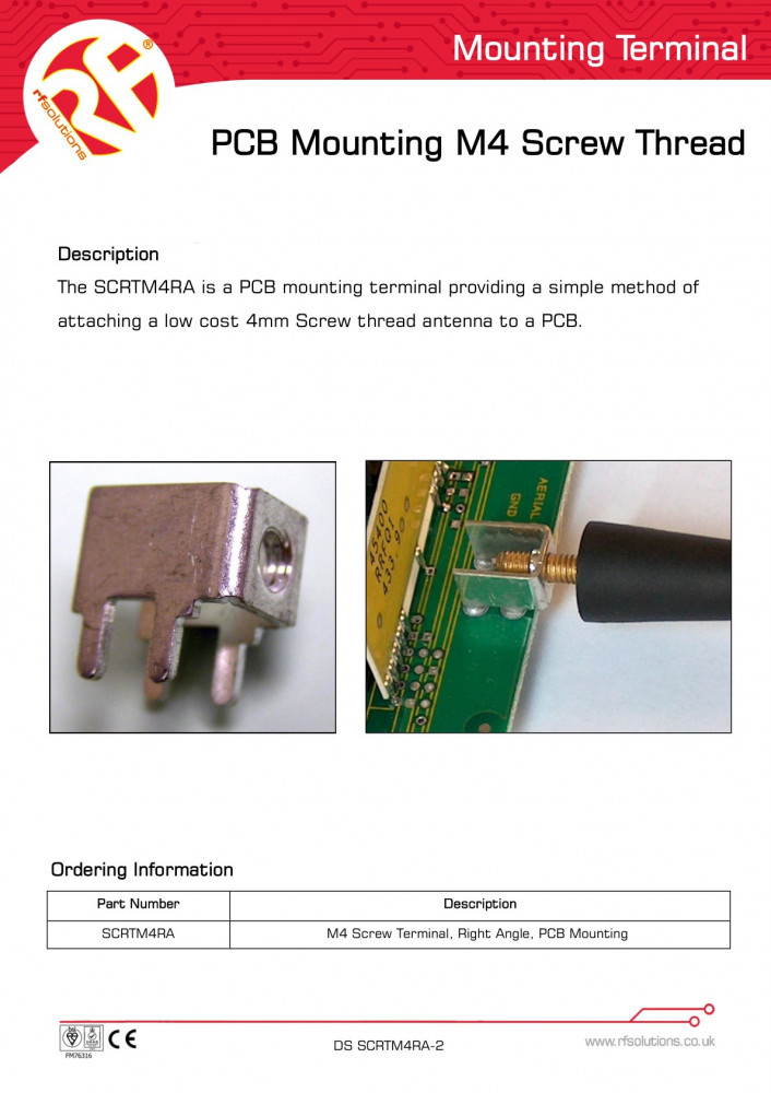 SCRTM4RA product documentation, page 1