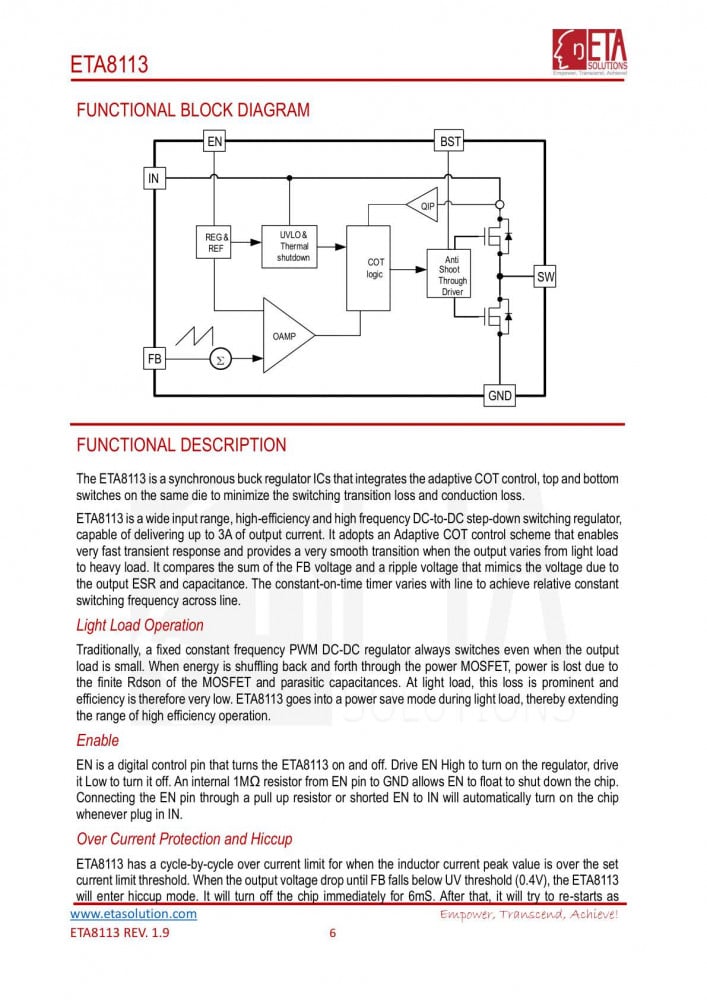 ETA8113S2G datasheet page 6