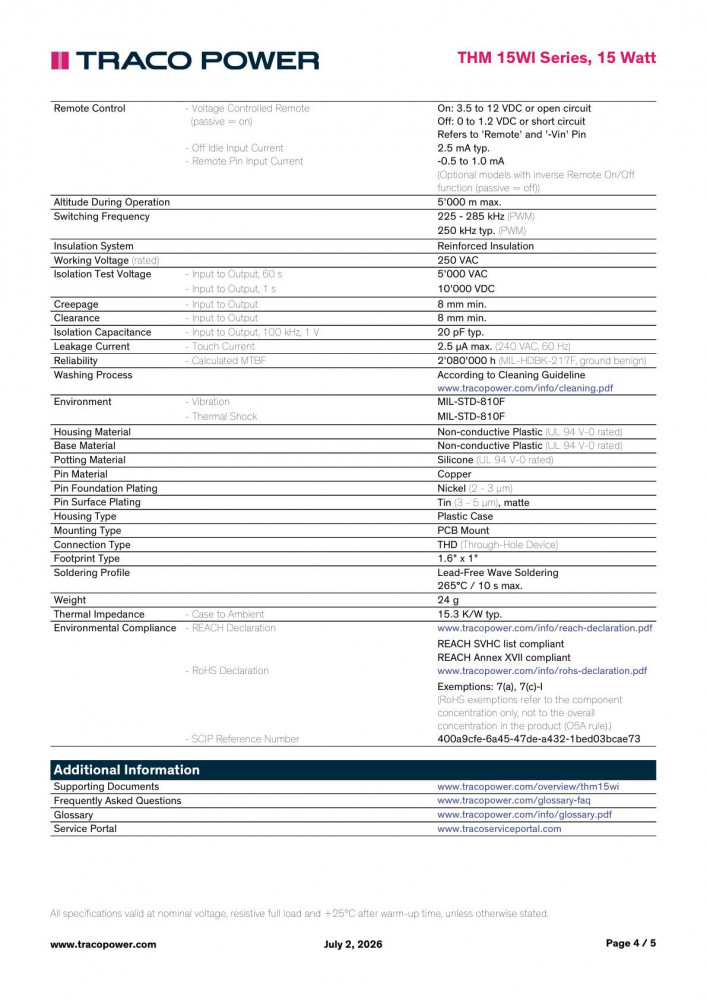 THM 15WI technical document, page 4