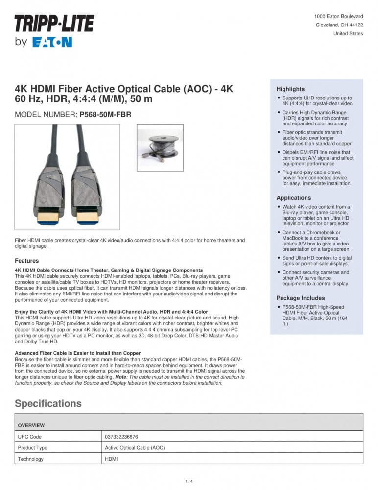P568-50M-FBR technical document page 1