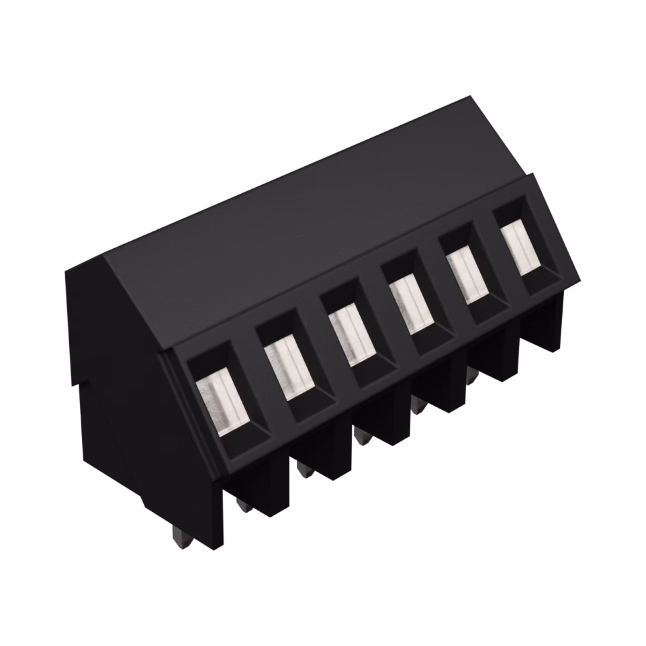 5.00mm Pitch Beau Eurostyle Low Profile, 35° Wire Entry, Single Level Modular Terminal Block, 6 Circuits for sale