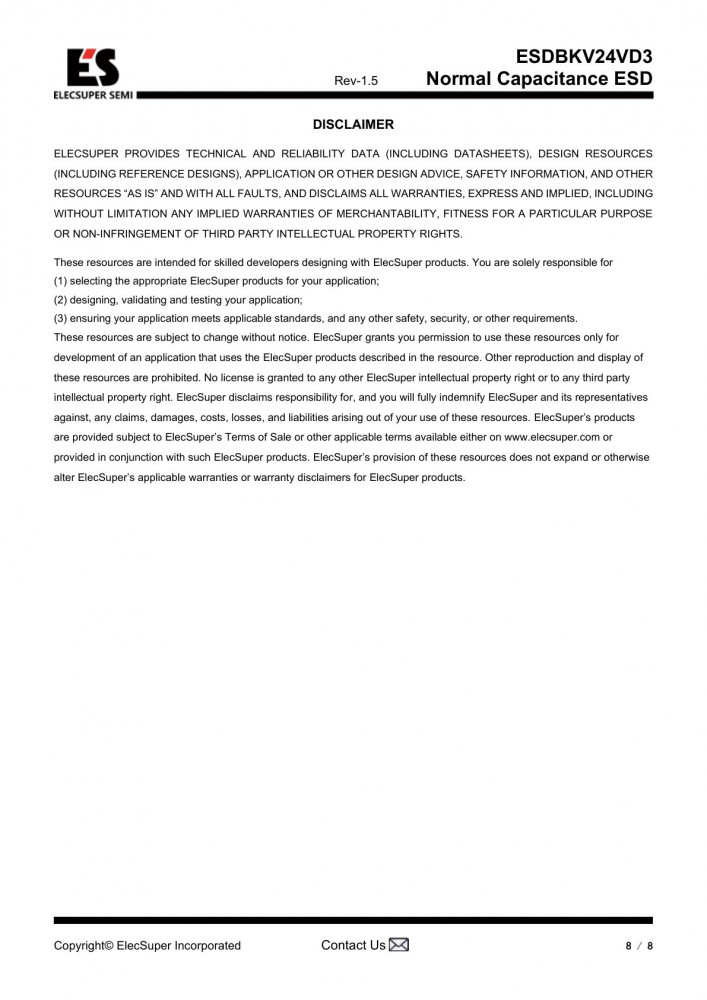 ESDBKV24VD3 datasheet page 8