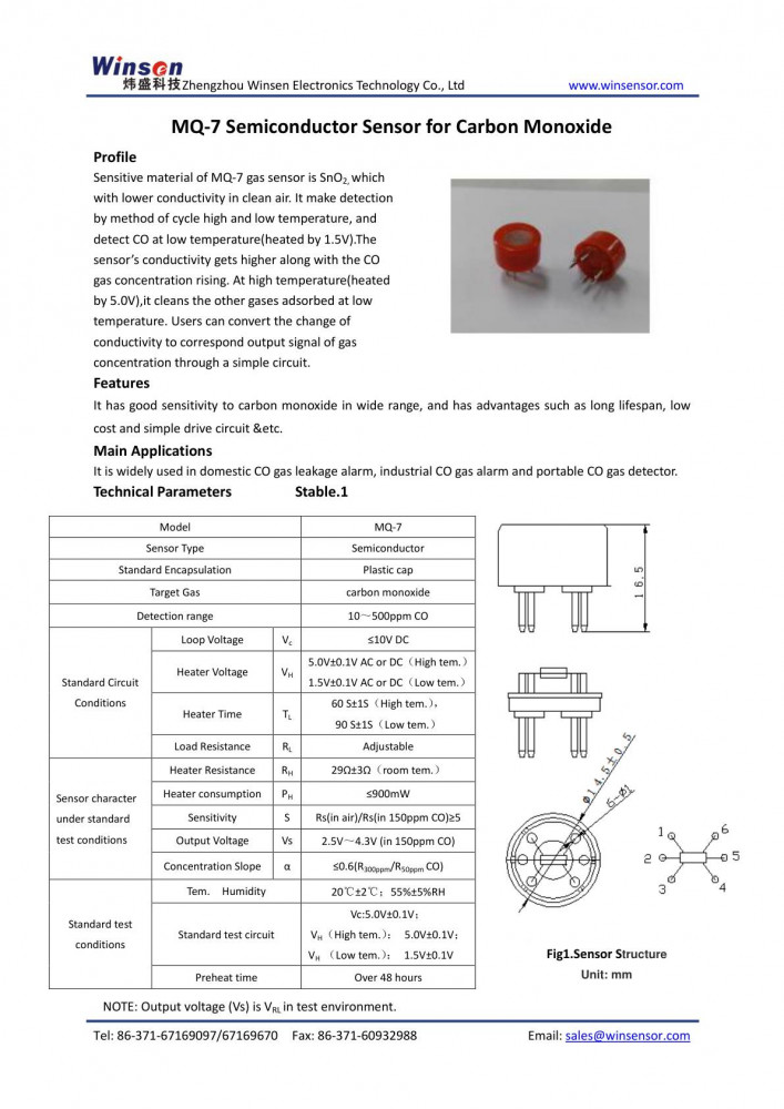 MQ-7 manual page 3