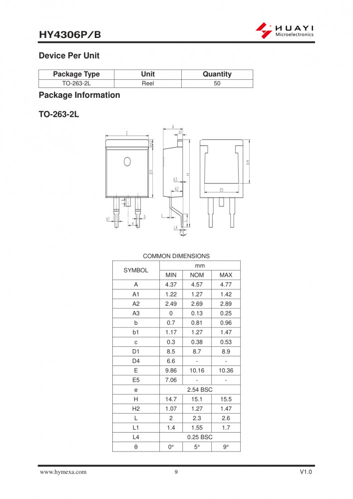 HY4306P datasheet page 9