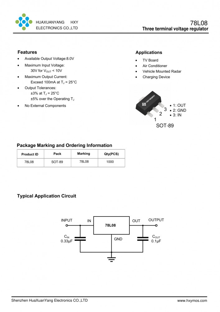78L08 datasheet page 1