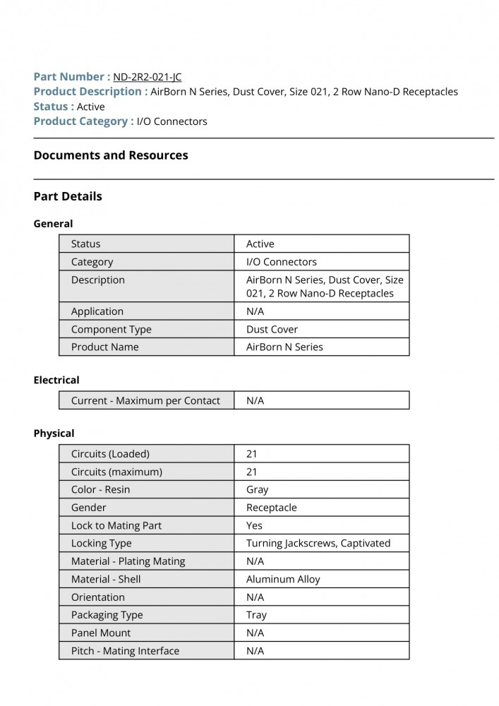 ND-2R2-021-JC product document preview, page 1