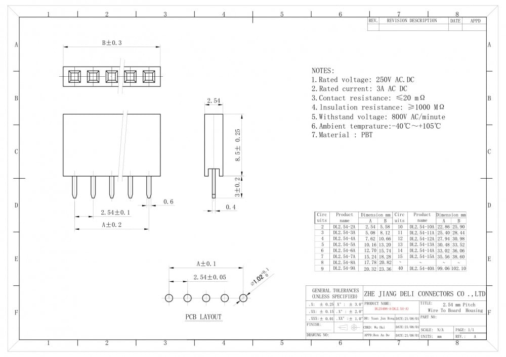 DLL TJC8-2.54-T drawing page 1