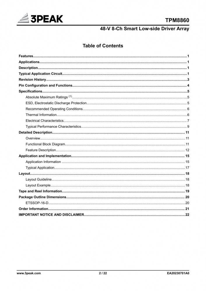 TPM8860-TSBR datasheet page 2