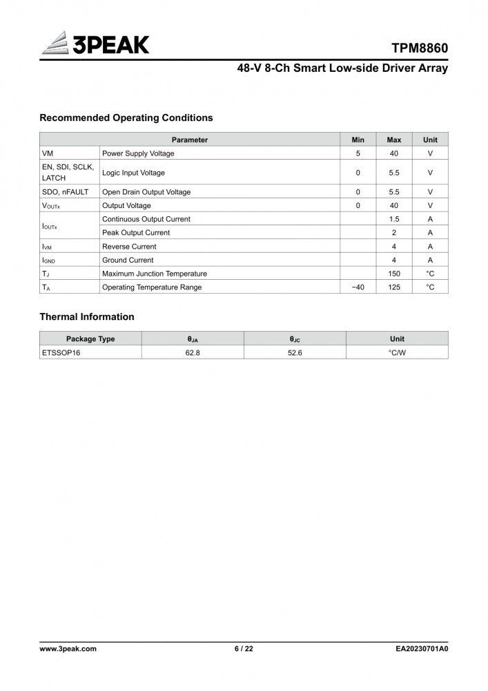 TPM8860-TSBR datasheet page 6
